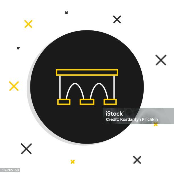 Pont De Ligne Pour Icône De Train Isolée Sur Fond Blanc Concept De