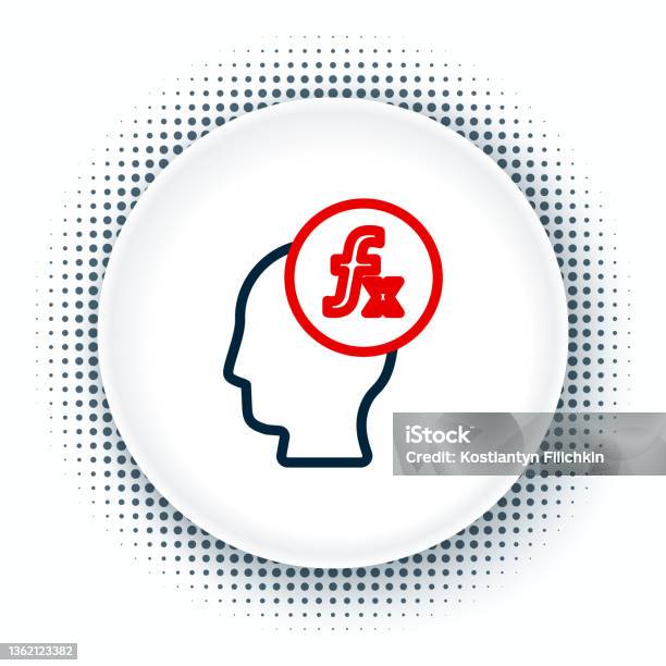 Icône De Symbole Mathématique De Fonction De Ligne Isolée Sur Fond
