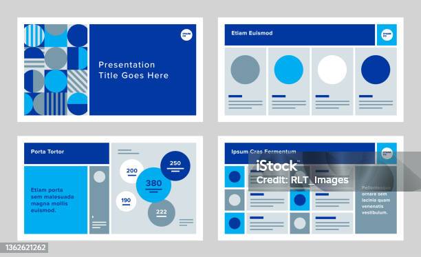 Modular Presentation Design Template With Modern Geometric Graphics
