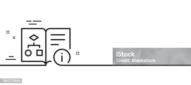 Technical Algorithm Line Icon Project Documentation Sign Minimal Line Pattern Banner Vector
