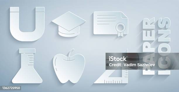 Atur Apple Templat Sertifikat Tabung Uji Dan Termos Penggaris Segitiga