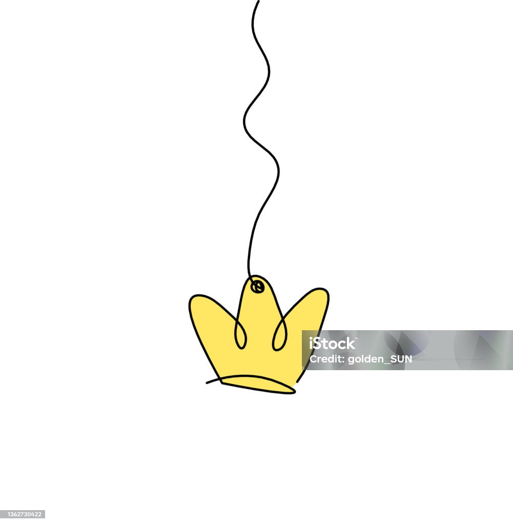 Couronne De Couleur Abstraite Sous Forme De Dessin Au Trait Sur Fond