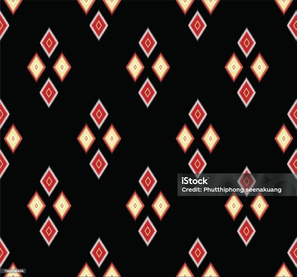 Geometric Ethnic Oriental Ikat Seamless Pattern Traditional Design