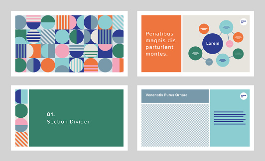 Modular Presentation Design Template With Modern Geometric Graphics