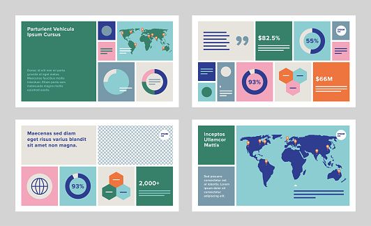 Template Desain Presentasi Modular Dengan Grafik Geometris Modern
