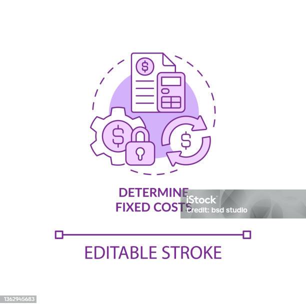 Determine Fixed Costs Purple Concept Icon Stock Illustration - Download ... Determine Fixed Costs Purple Concept Icon Stock Illustration - Download ...