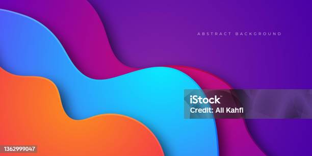 Papercut Abstract Wave Pattern Background Stock Illustration Download