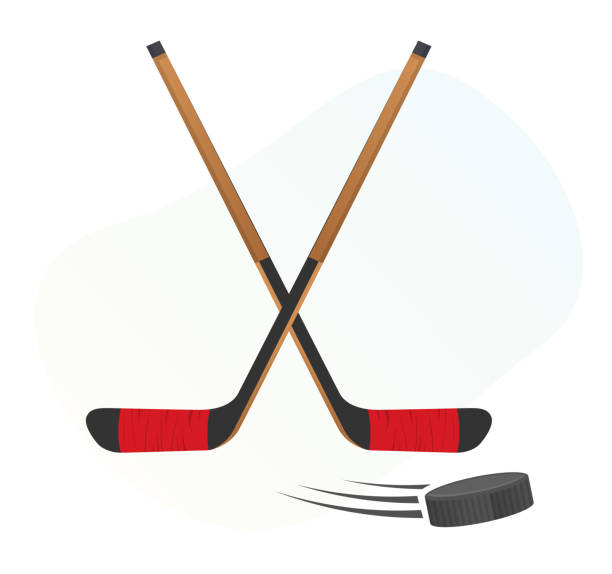 Hockey Sticks And Puck