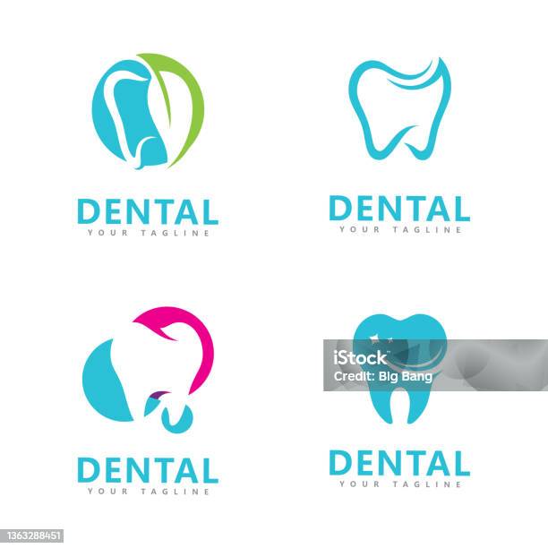 Template Desain Logo Konsep Gigi Ilustrasi Stok Unduh Gambar Sekarang