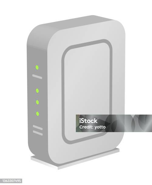 Ilustrasi Vektor Terisolasi Router Lan Nirkabel Ilustrasi Stok Unduh