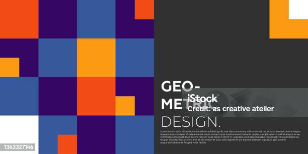 Desain Poster Geometris Laporan Perusahaan Modern Mencakup Tata Letak