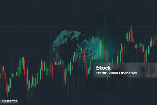 Pasar Dan Bursa Saham Titik Bullish Tren Grafik Grafik Grafik