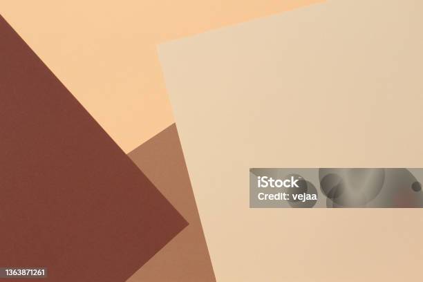 Kertas Warna Geometri Komposisi Latar Belakang Spanduk Dengan Warna