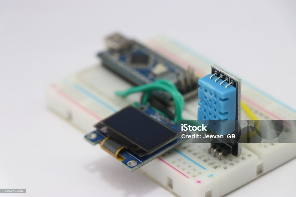 Dht11 Atau Sensor Suhu Dan Kelembaban Dengan Sirkuit Tampilan Oled Pada ... Dht11 Atau Sensor Suhu Dan Kelembaban Dengan Sirkuit Tampilan Oled Pada ...
