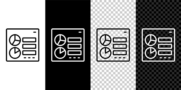 Définir La Ligne Icône De Linterface Api De Lordinateur Isolée Sur Fond