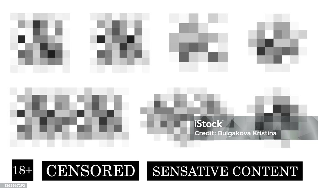 Tekstur Efek Blur Webcensor Terisolasi Pada Latar Belakang Transparan