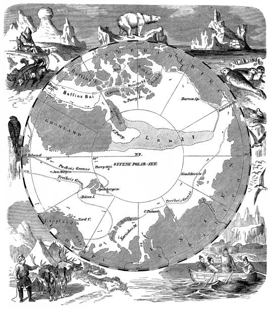 330 Arctic Exploration Engraving Stock Illustrations Royalty Free
