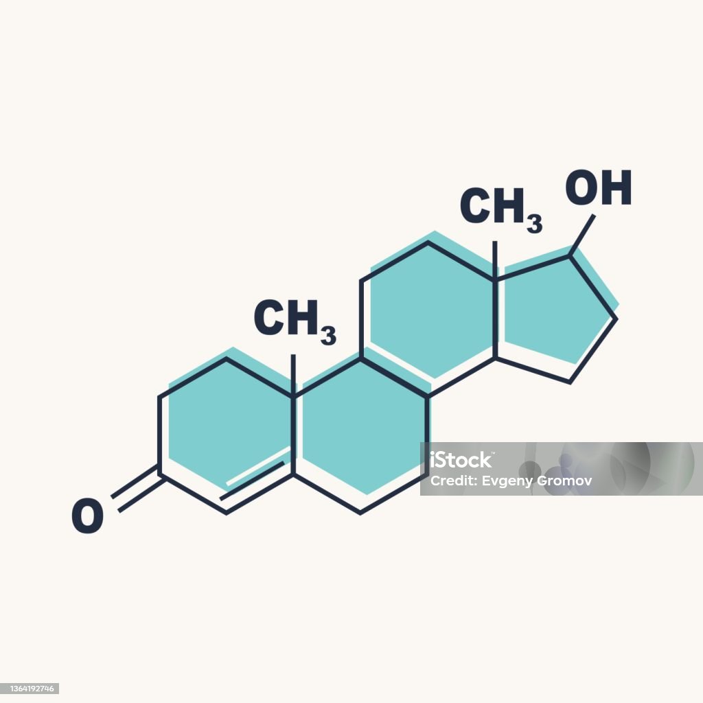 Formule Moléculaire Chimique De Lhormone Humaine Testostérone Vecteurs