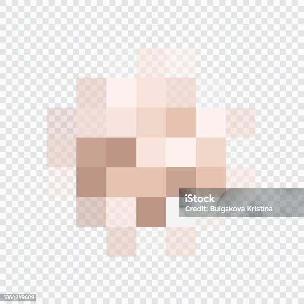 Tekstur Efek Blur Webcensor Terisolasi Pada Latar Belakang Transparan
