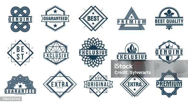 Set Emblem Vektor Kualitas Terbaik Premium Lencana Hitam Putih Dan ... Set Emblem Vektor Kualitas Terbaik Premium Lencana Hitam Putih Dan ...