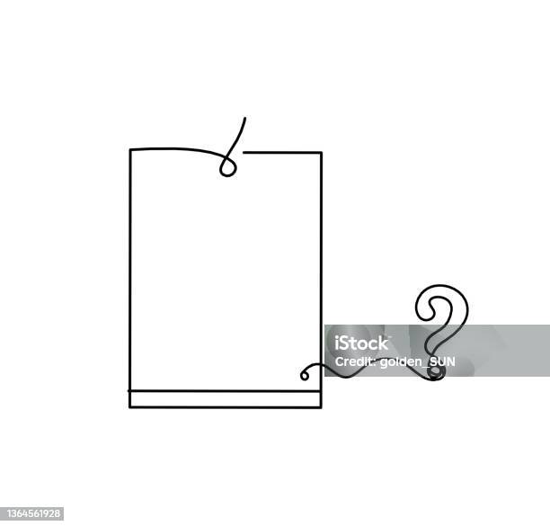 Document Abstrait Avec Point Dinterrogation Comme Dessin Au Trait Sur