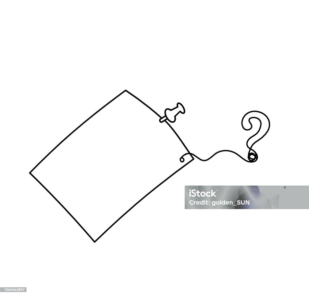 Document Abstrait Avec Point Dinterrogation Comme Dessin Au Trait Sur