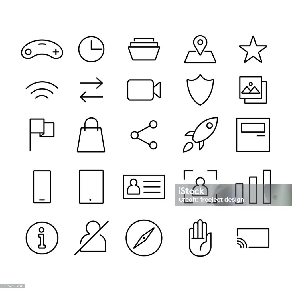 The Most Commonly Used Icons For Ui Ux Element Design Stock ... The Most Commonly Used Icons For Ui Ux Element Design Stock ...