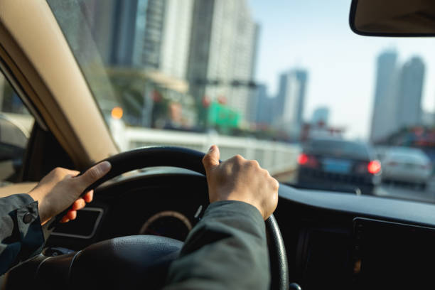 Free Stock Photo of Person Driving Car on City Street | Download Free ...