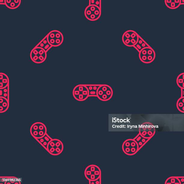 Red Line Game Controller Atau Joystick Untuk Ikon Konsol Game