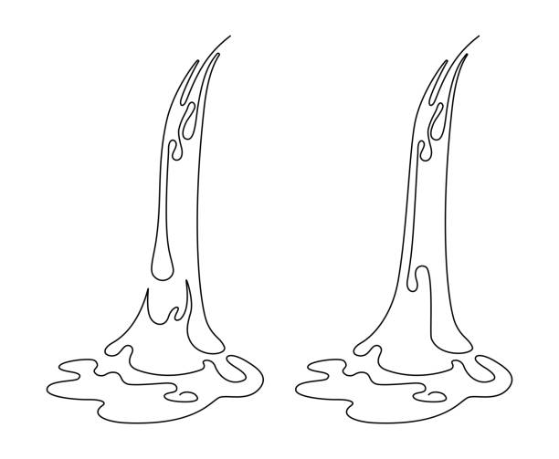 20100 Air Terjun Air Mengalir Ilustrasi Grafik Vektor And Clip Art