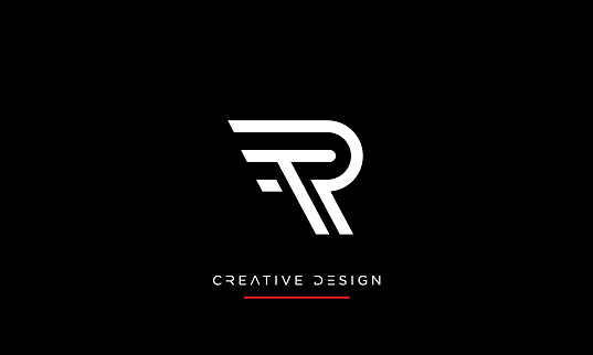 Lettre Abstraite Moderne Rt Conception Du Logo Tr Rt Minimal Vecteur