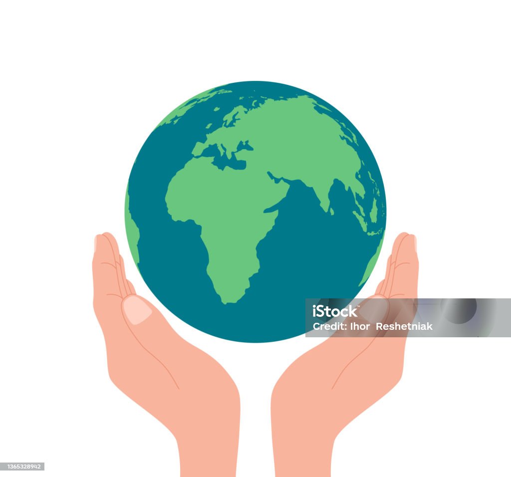 Vetores De Salve O Conceito Da Terra Feliz Dia Da Terra Mãos Segurando