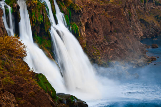 Free Stock Photo of Majestic Waterfall Overlooking Large Lake ...