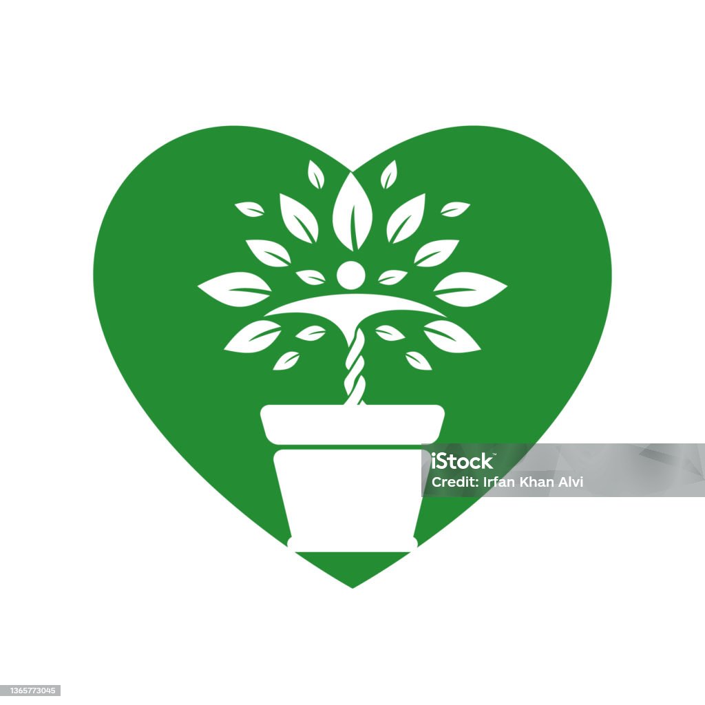 Ilustración de Logotipo De Maceta Y Planta Humana Logotipo Del Vector ... Ilustración de Logotipo De Maceta Y Planta Humana Logotipo Del Vector ...