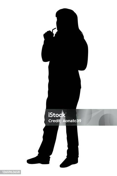 Woman Silhouette Vector Isolated On White Background向量圖形及更多人圖片 Istock
