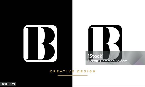 Lettre Abstraite Moderne B Design Du Logo Bb Minimal B Vecteur Dicône