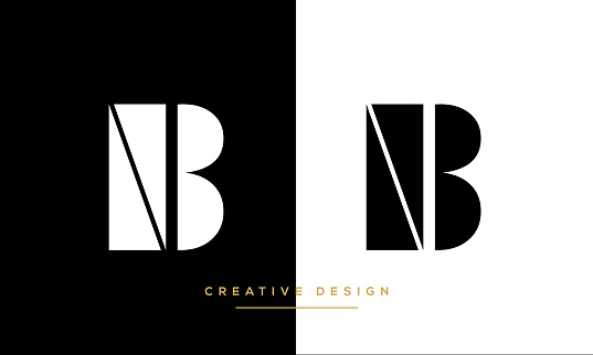 Lettre Abstraite Moderne B Design Du Logo Bb Minimal B Vecteur Dicône