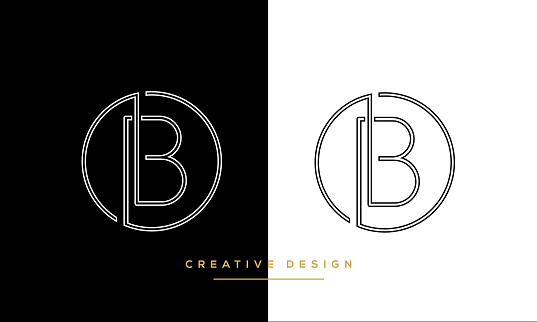 Lettre Abstraite Moderne B Design Du Logo Bb Minimal B Vecteur Dicône