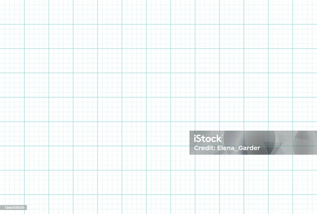Blue Architect Grid Paper Graph Empty Blueprint Sheet Vector Millimeter