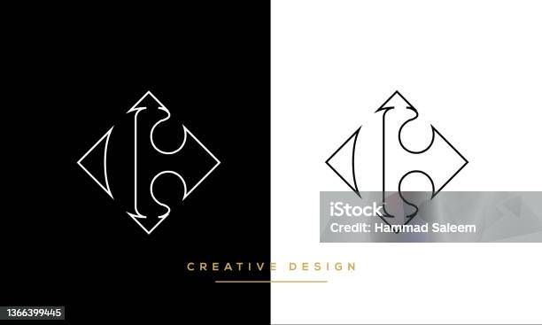 Lettre Abstraite Moderne C Conception Du Logo Cc Vecteur Dicône Basé