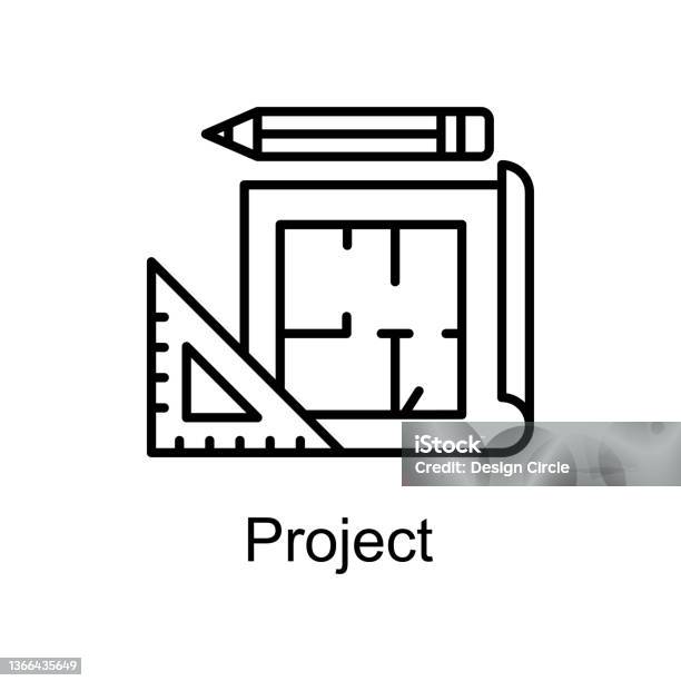Vecteur De Projet Illustration De Conception Dicône De Contour Accueil