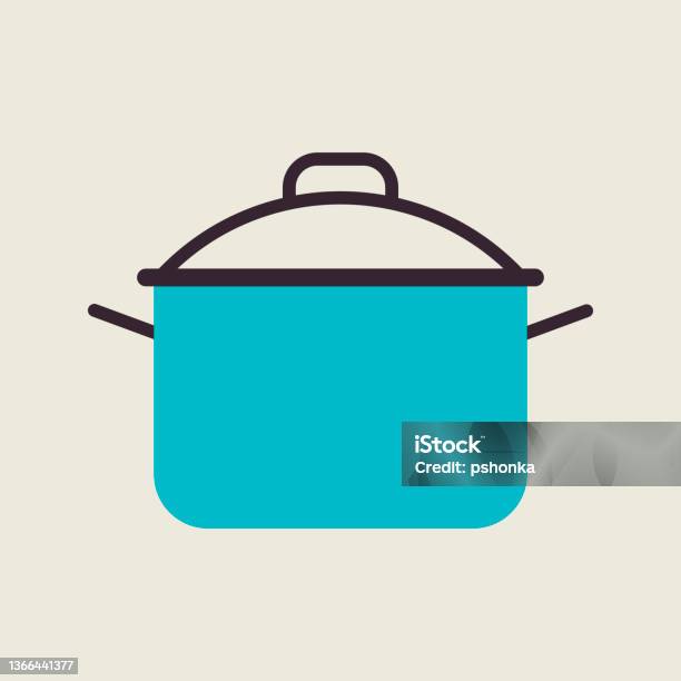 Icône De Casserole Pot De Cuisson Ou Signe De Casserole Vecteurs Libres