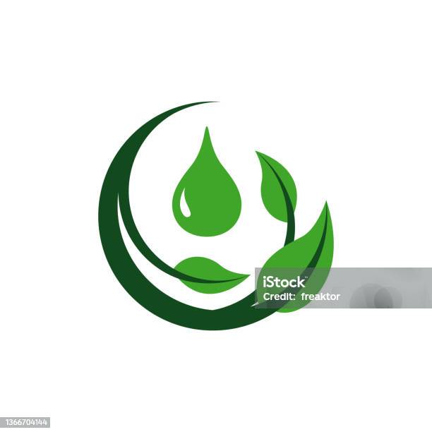 Conception De Symbole Dhuile Dherbe Naturelle Avec Illustration