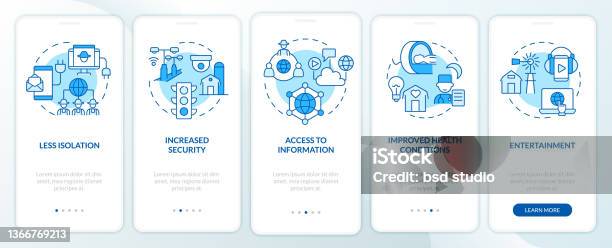 Manfaat Layanan Energi Dan Layar Aplikasi Seluler Onboarding Biru Re