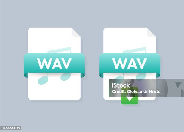 Unduh Tombol Wav Di Layar Laptop Mengunduh Konsep Dokumen File Dengan