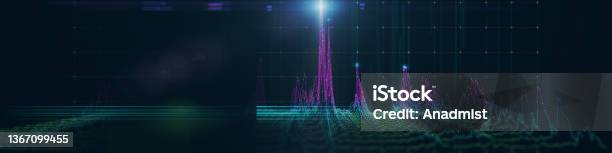 Abstract Background With Lines Noisy Algorithm Grid Connecting Dots On Dark Visual Presentation