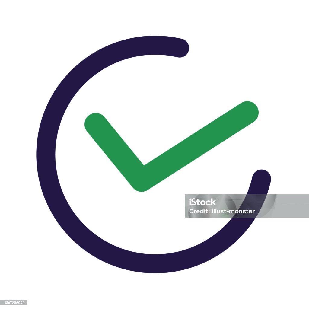 Success And Authentication Check Mark Icon Vectors Stock Illustration ... Success And Authentication Check Mark Icon Vectors Stock Illustration ...