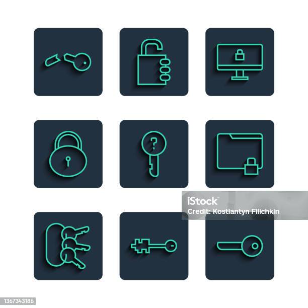 Vetores de Definir Linha Bunch De Teclas Old Key Lock No Monitor Do ... Vetores de Definir Linha Bunch De Teclas Old Key Lock No Monitor Do ...