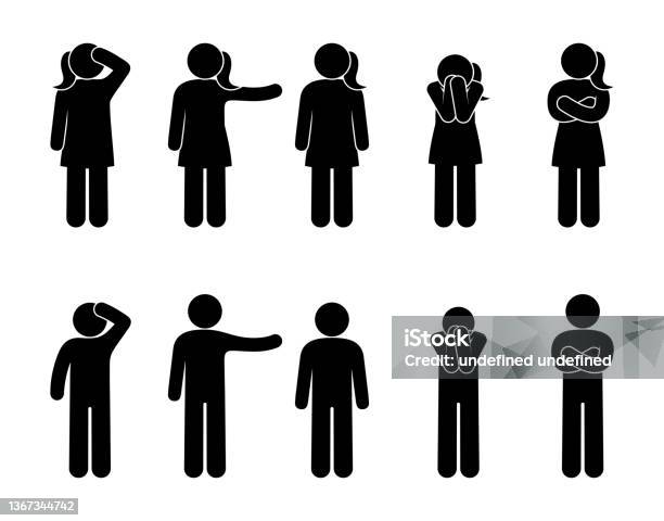 Ikon Stickman Set Siluet Manusia Ilustrasi Wanita Dan Pria Sosok ... Ikon Stickman Set Siluet Manusia Ilustrasi Wanita Dan Pria Sosok ...