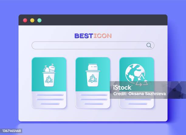 Atur Recycle Bin Dengan Simbol Daur Ulang Dan Kaleng Recycle Bin Dengan